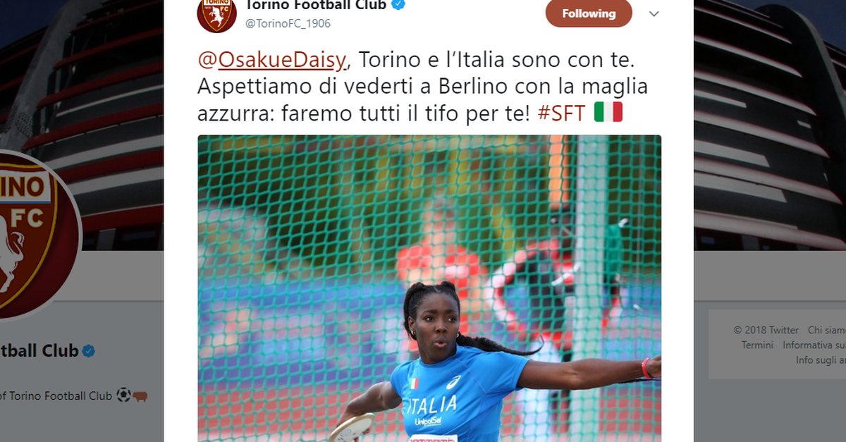 Daisy Osakue, la solidarietà del Toro: “Faremo il tifo per te” - Toro News
