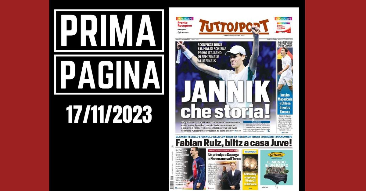 Prima Pagina Tuttosport “fabián Ruiz Blitz A Casa Juve ” Pianeta Milan