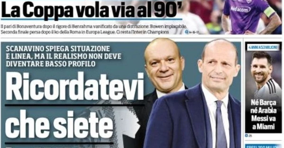 EDICOLA / TS: Fiorentina, così fa male. La Coppa vola via al 90esimo ...
