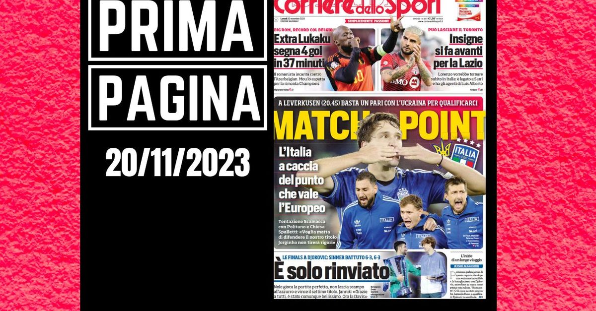 Prima Pagina Corriere Dello Sport “matchpoint” Pianeta Milan